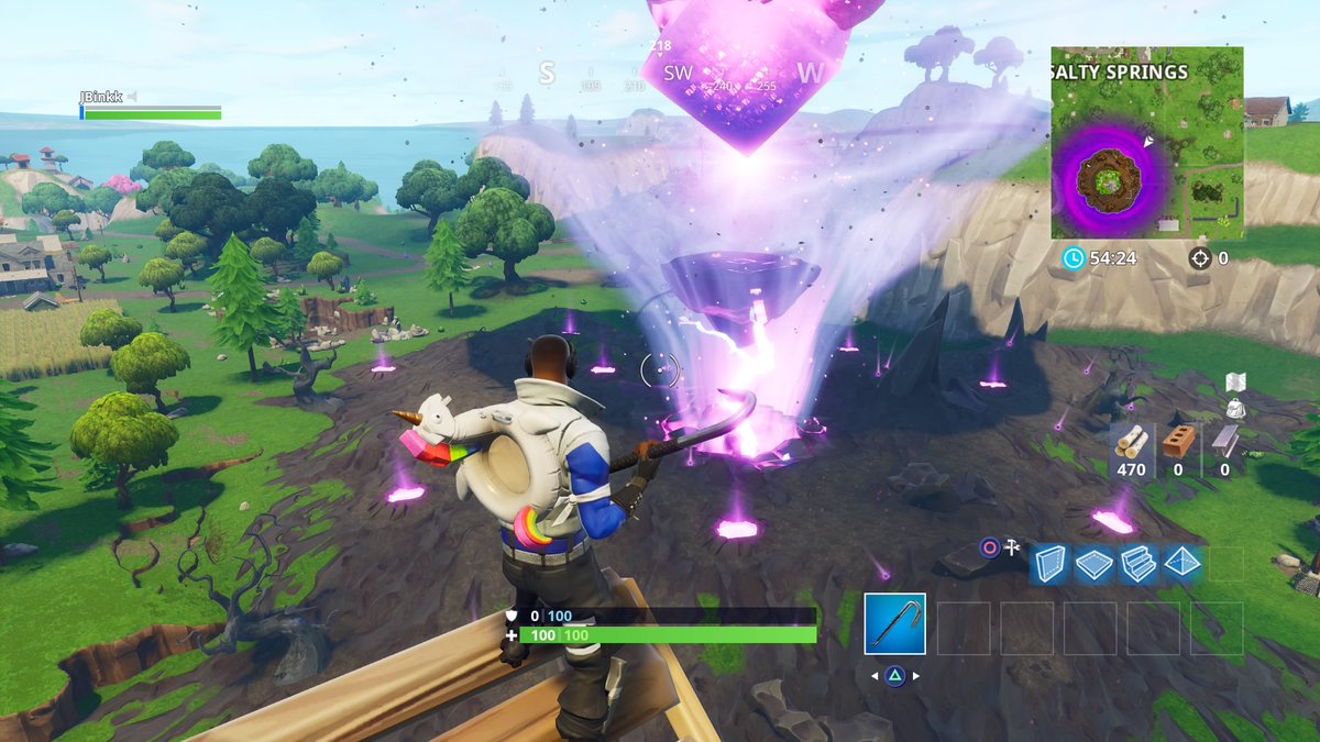 Fortnite's floating island has activated the rune near Fatal Fields ...