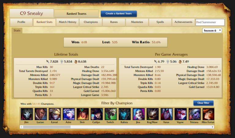 Ranked stats and old client return in fan-made website - Dot Esports