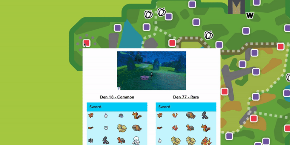 Pokémon fan creates interactive map of Sword and Shield's Wild Area ...