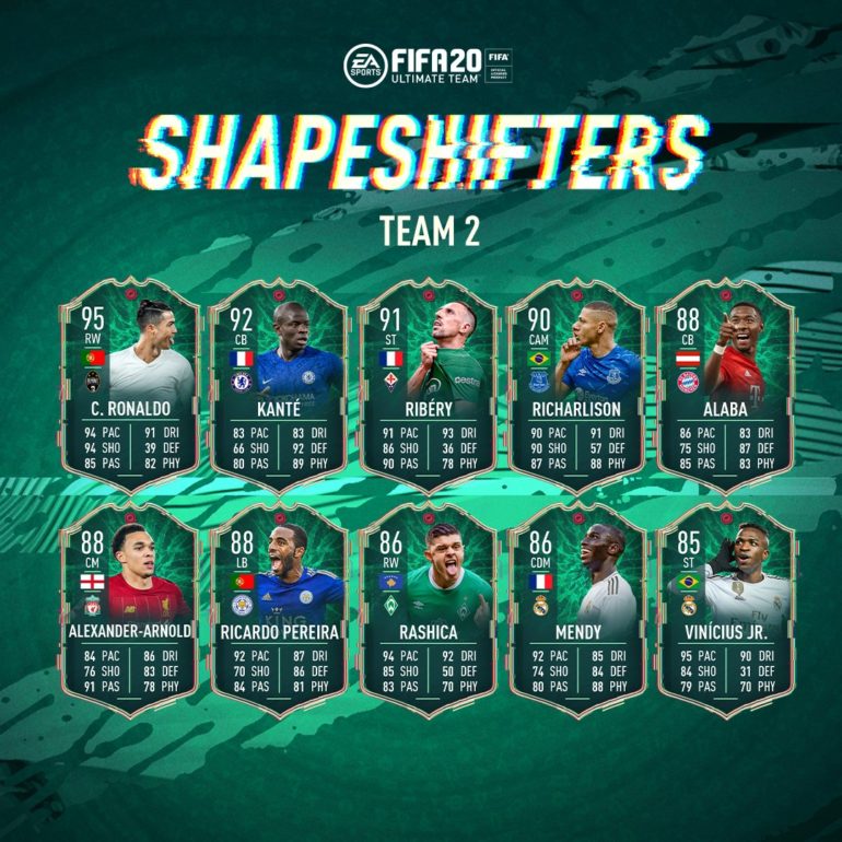 Fifa 20 Introduces Second Team Of Shapeshifters To Ultimate Team Dot