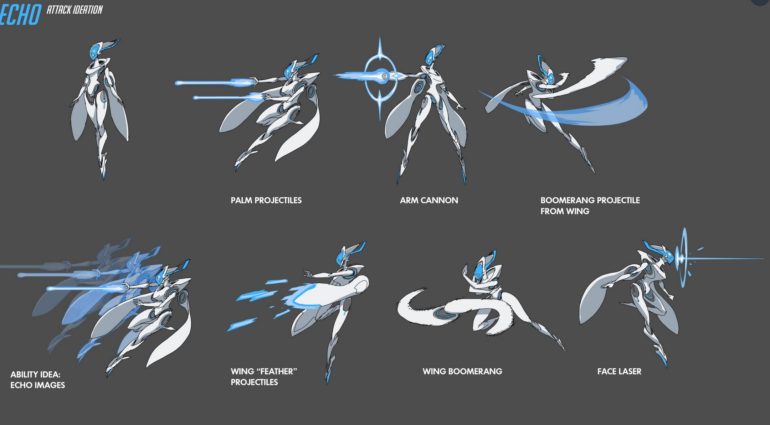 Overwatch concept art shows early Echo abilities and design - Dot Esports