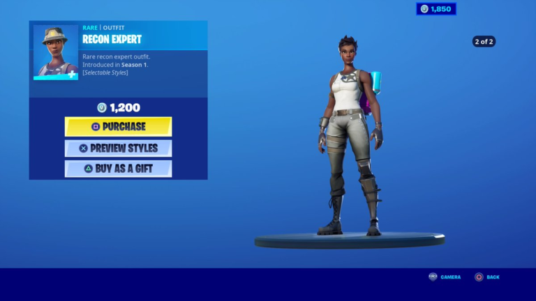 Recon Expert, Fortnite's rarest skin, has returned to the Item Shop ...