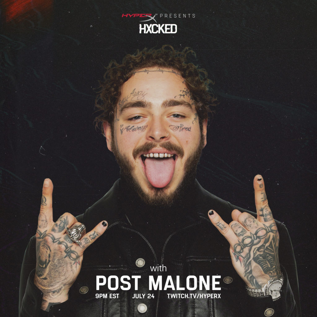 Post Malone to participate in gaming stream with HyperX tomorrow - Dot ...