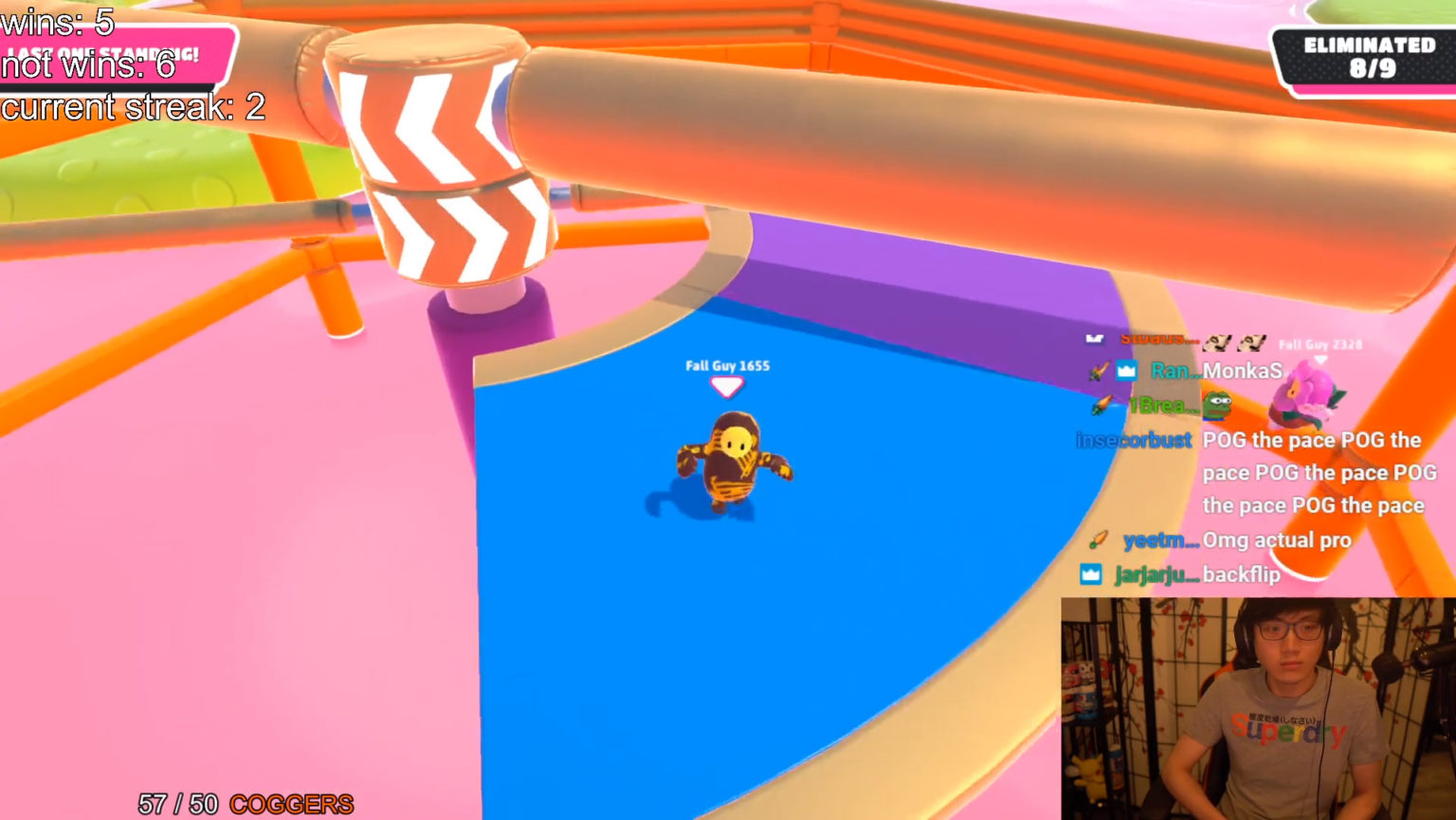 BoxBox attempts to outlast hacker in Fall Guys' Jump Showdown - Dot Esports