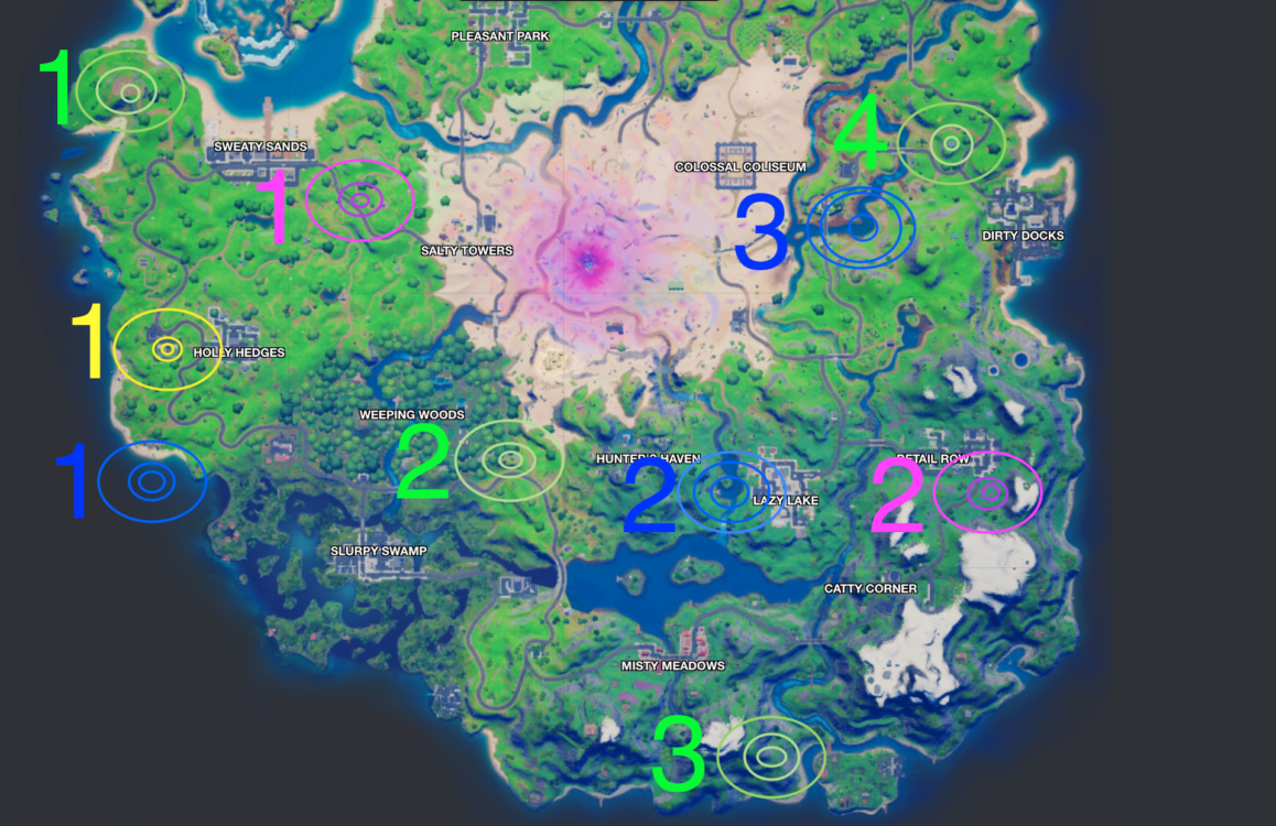Where to find all the XP Coins in Fortnite Chapter 2, Season 5, Week 11 ...