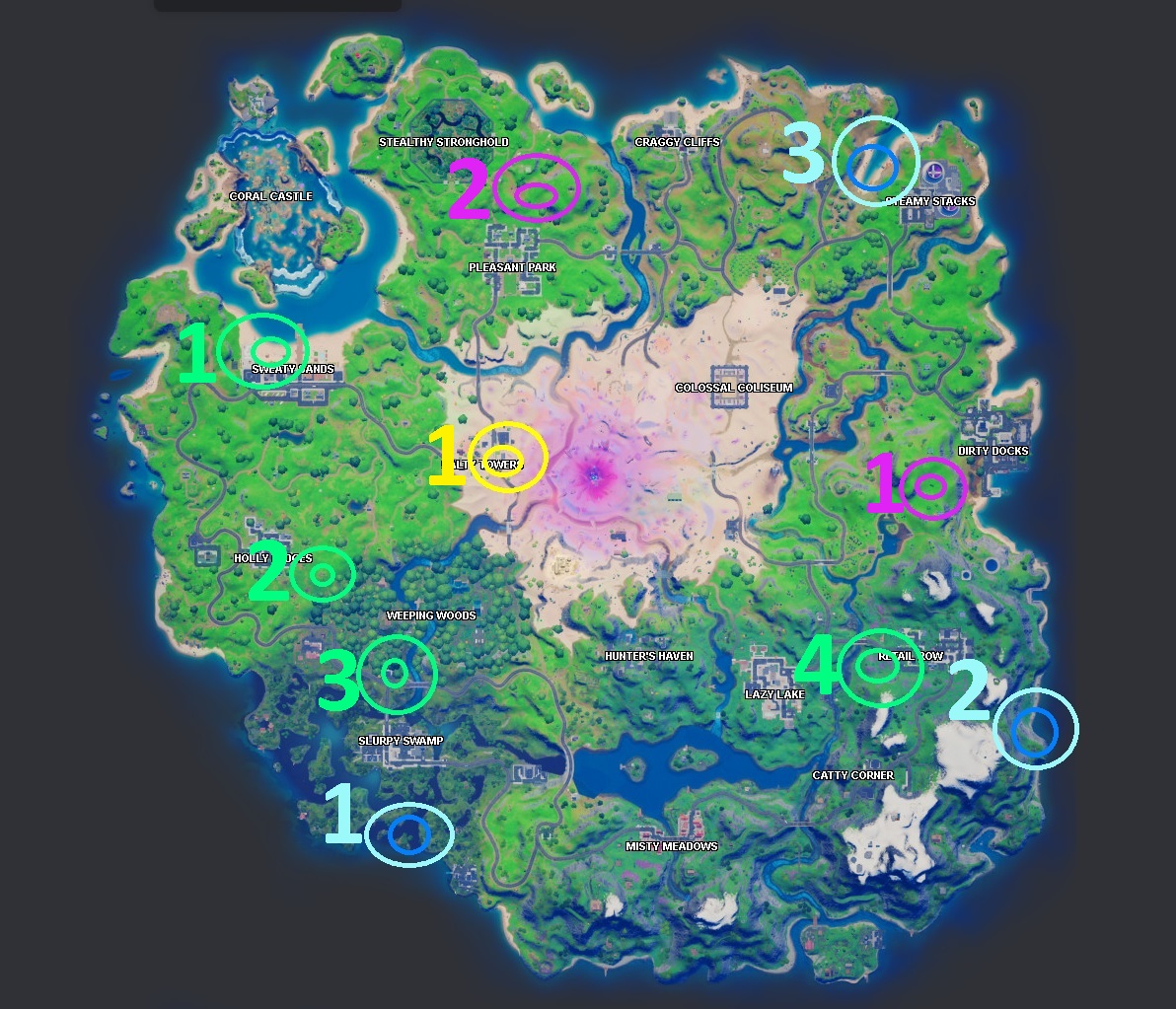 Where to find all the XP coins in Fortnite Chapter 2, season 5, week 14 ...