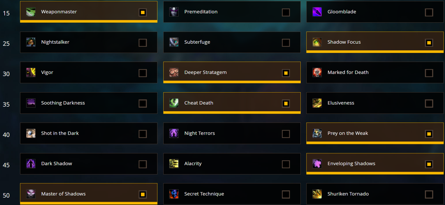 The best Subtlety Rogue talents and build in WoW Shadowlands - Dot Esports