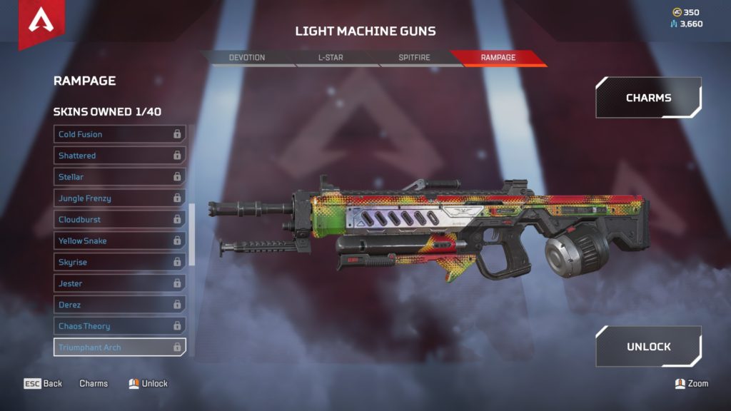 All skins for the Rampage LMG in Apex Legends - Dot Esports