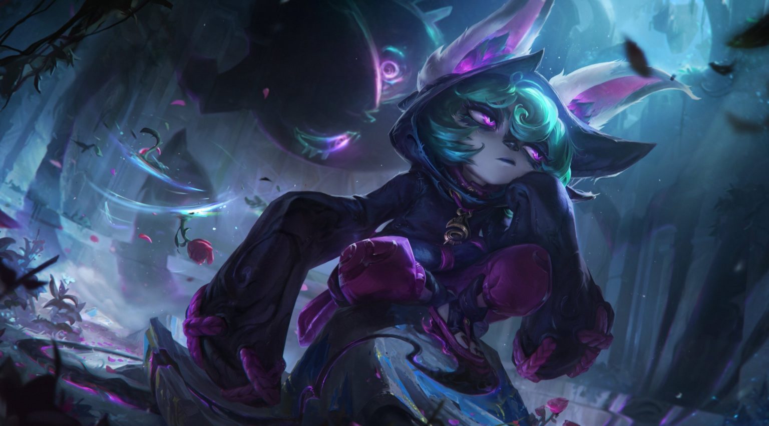 League fan creates custom Cosmic Phantom Vex skin concept splash art ...