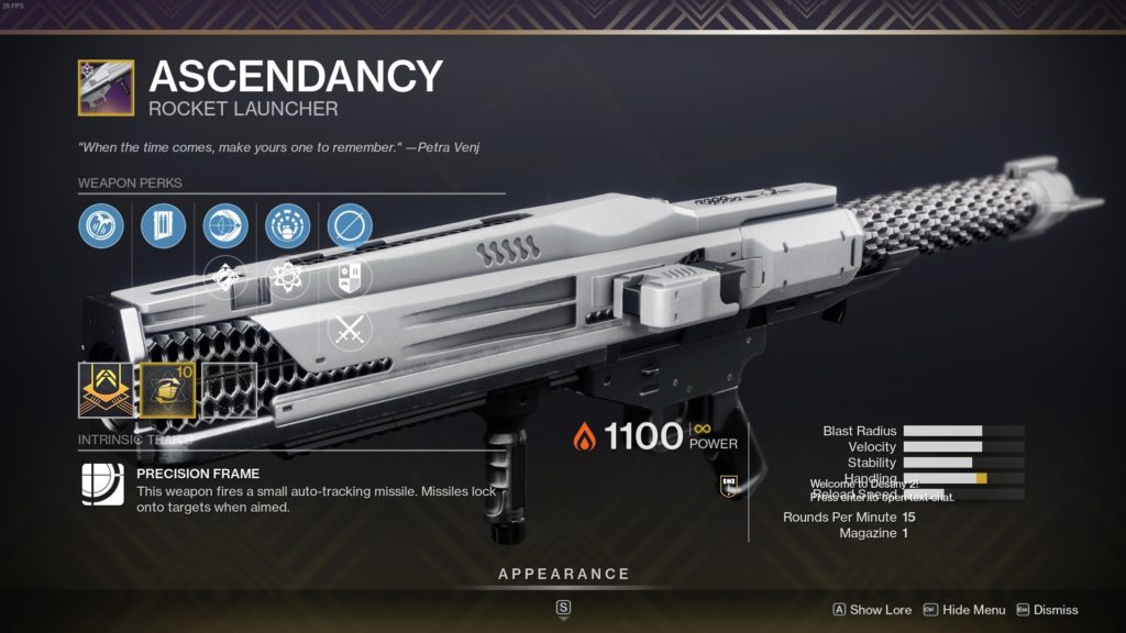 How to earn the Ascendancy rocket launcher in Destiny 2 - Dot Esports