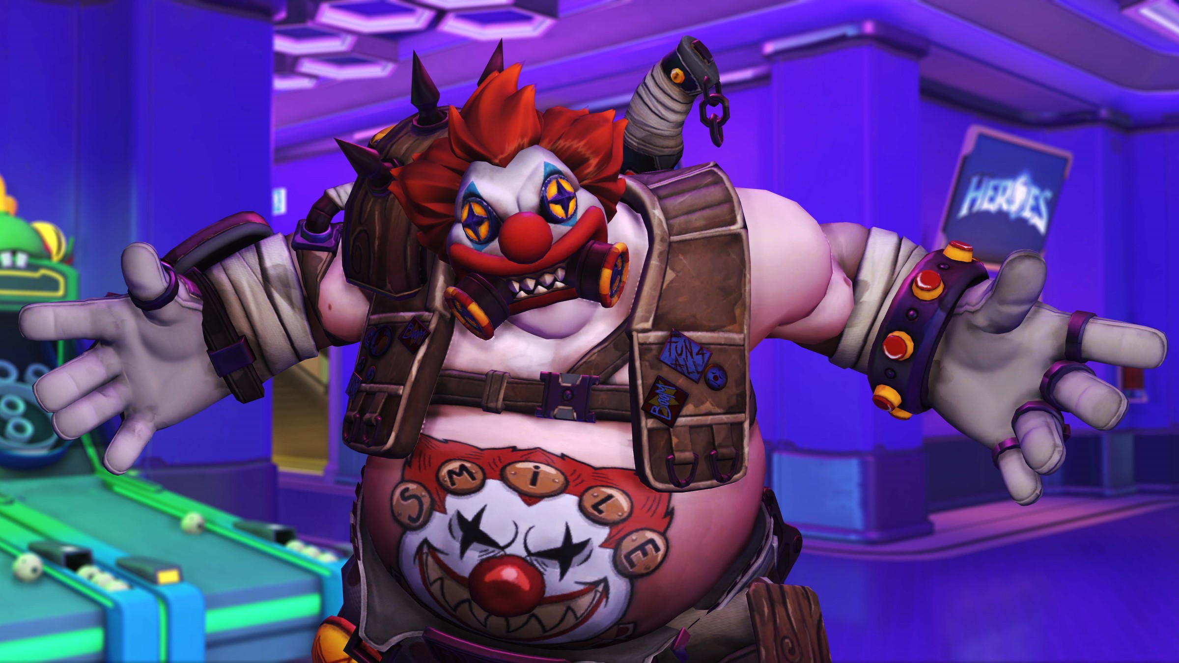 How To Unlock Roadhog s Clown Skin In Overwatch Halloween Terror Cooldown