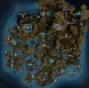 Storm Point creator previews map screen, all 17 POIs - Dot Esports