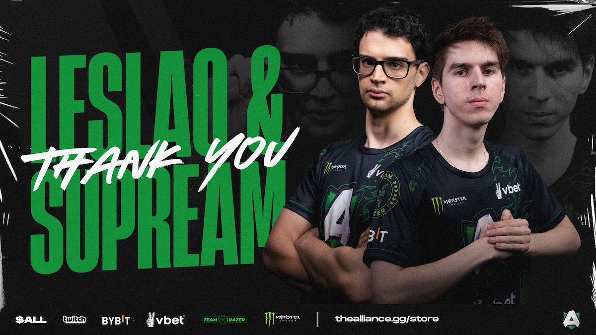 Alliance's Dota 2 roster parts ways with Leslão and Supream^ - Dot Esports