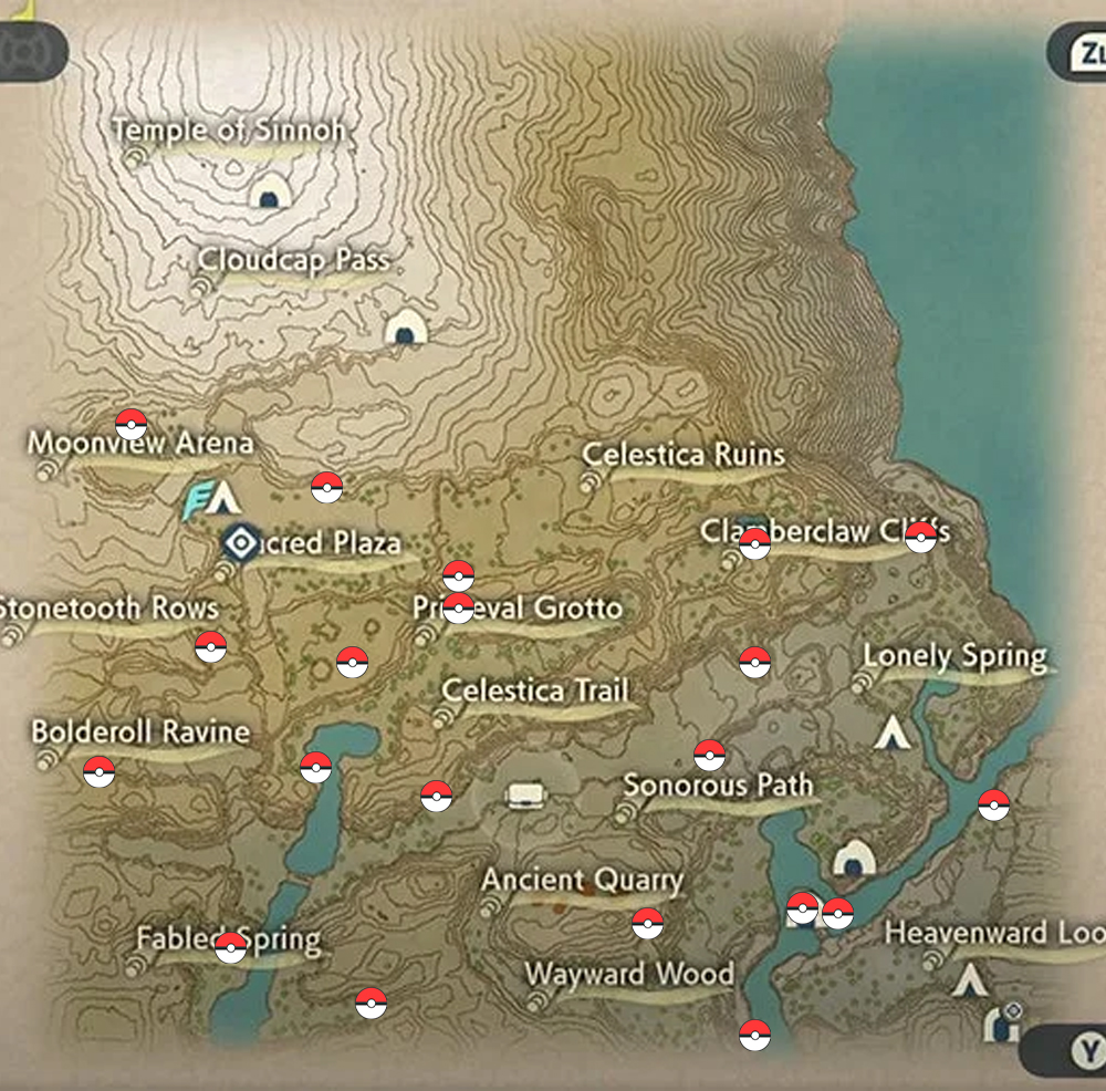 Coronet Highlands Map Pokemon Legends