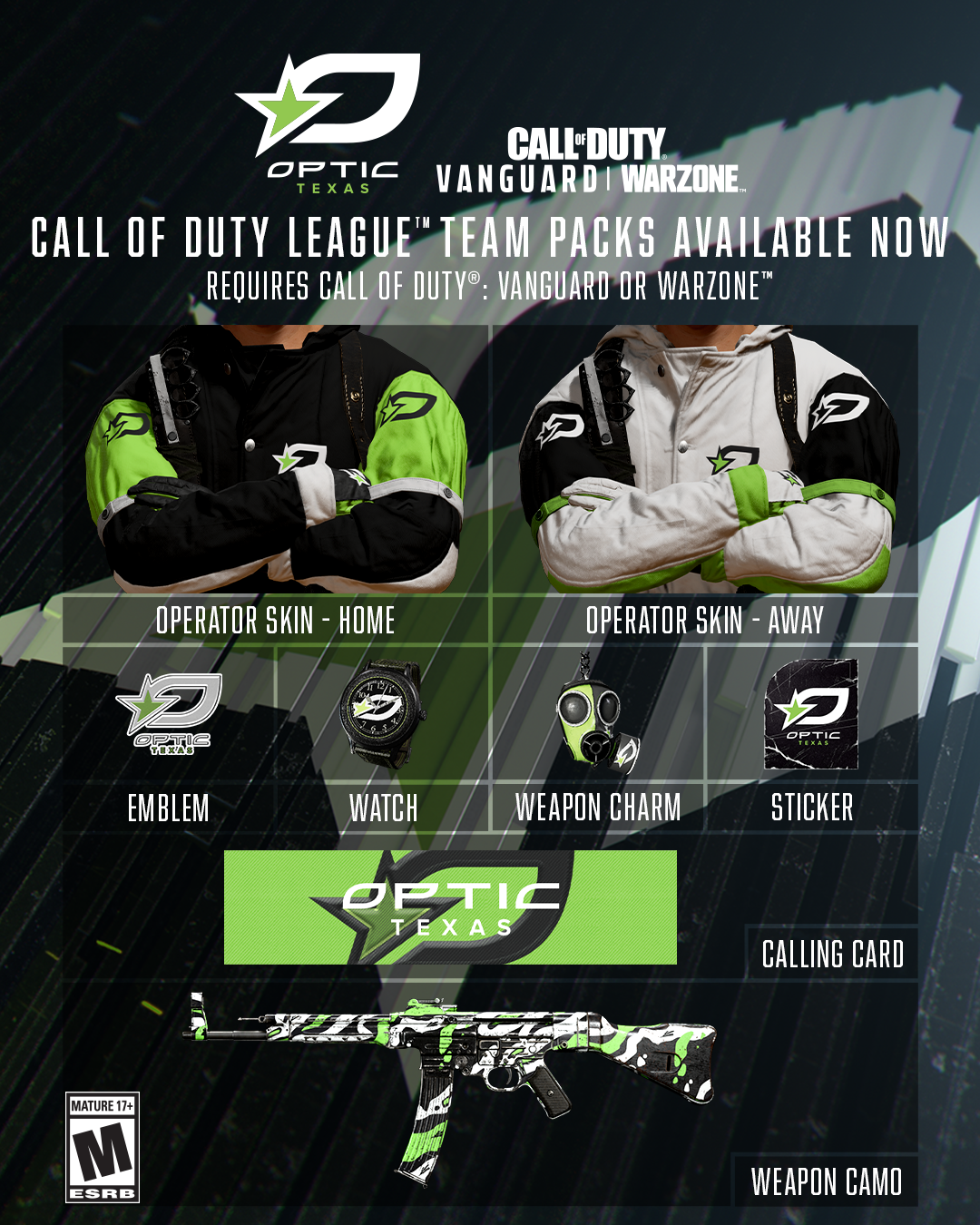 Call of Duty League 2022 team pack bundles are now live in Vanguard ...