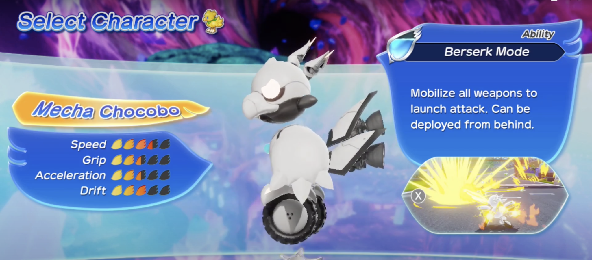 All characters and their abilities in Chocobo GP - Dot Esports