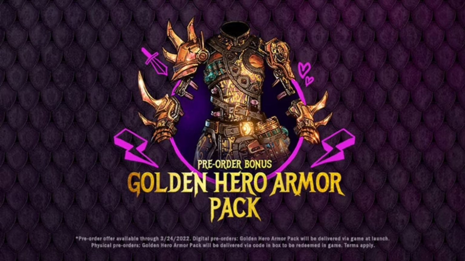 How to get the Golden Hero Armor pack in Tiny Tina's Wonderlands - Dot ...
