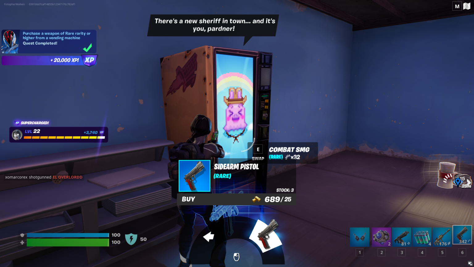 Where to purchase a Rare weapon from a vending machine in Fortnite ...