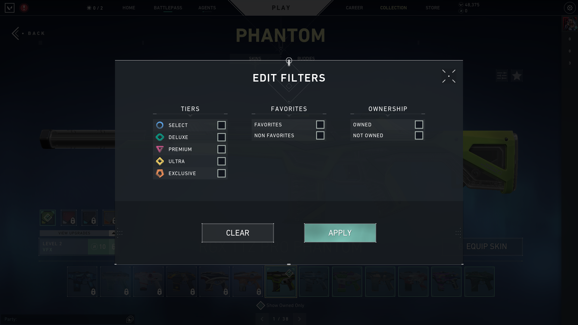 A skin sorting system could be coming to VALORANT - Dot Esports