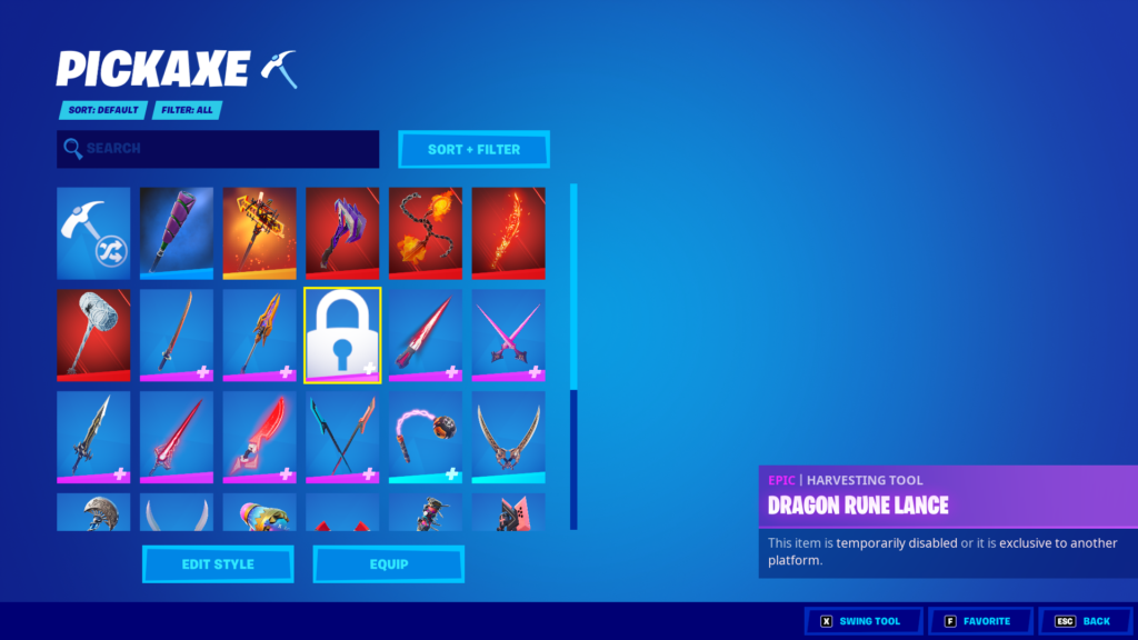Dragon Rune Lance pickaxe temporarily disabled in Fortnite - Dot Esports