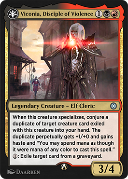 How does Viconia, Nightsinger's Disciple work in MTG Alchemy: Baldur's ...