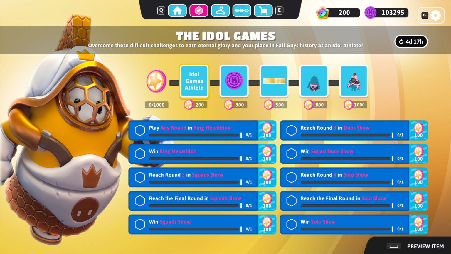 All rewards and challenges included in Fall Guys Idol Games - Dot Esports
