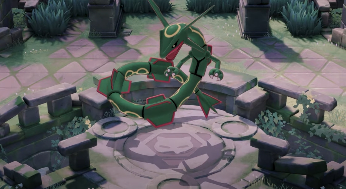 New Pokémon UNITE map featuring Rayquaza showcased at 2022 Pokémon ...