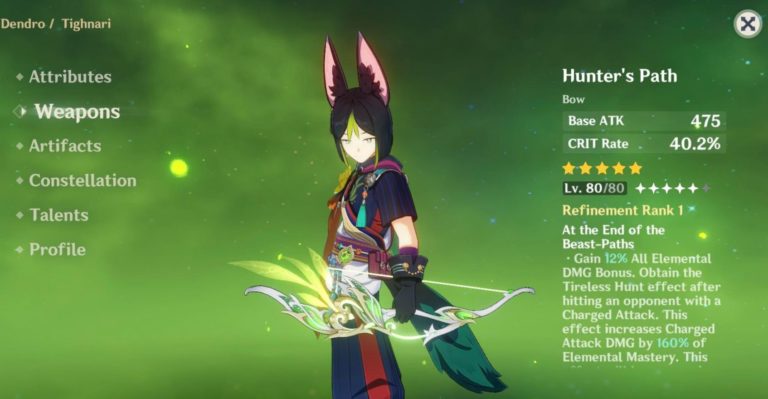 How to get Hunter's Path Bow in Genshin Impact: Stats & upgrade ...