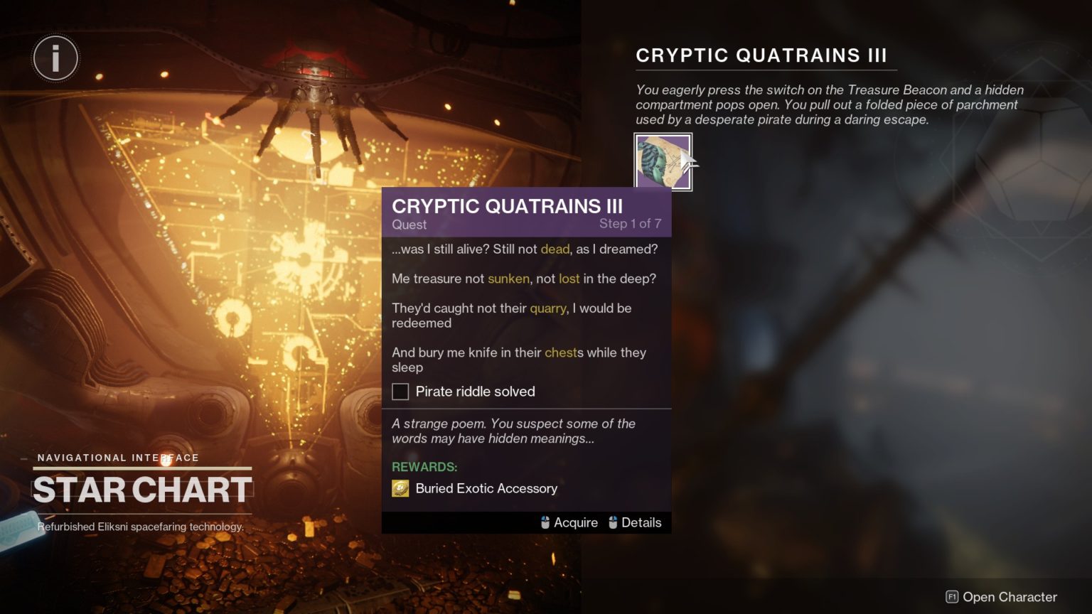 How to complete Cryptic Quatrains III in Destiny 2 | Riddle answers and buried treasure ...