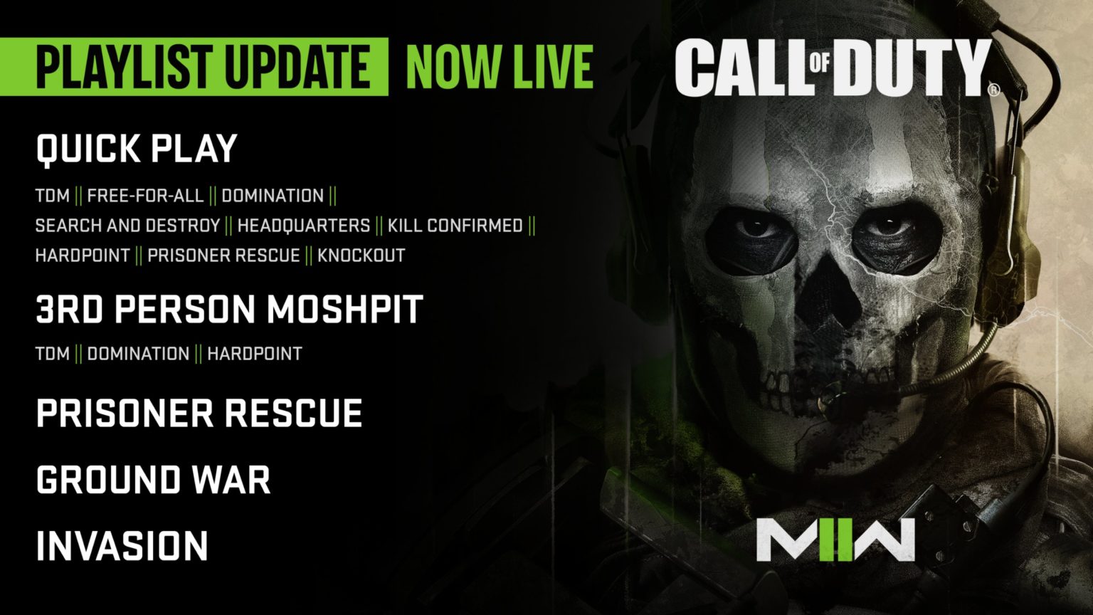 All multiplayer playlists currently available in Modern Warfare 2 - Dot ...