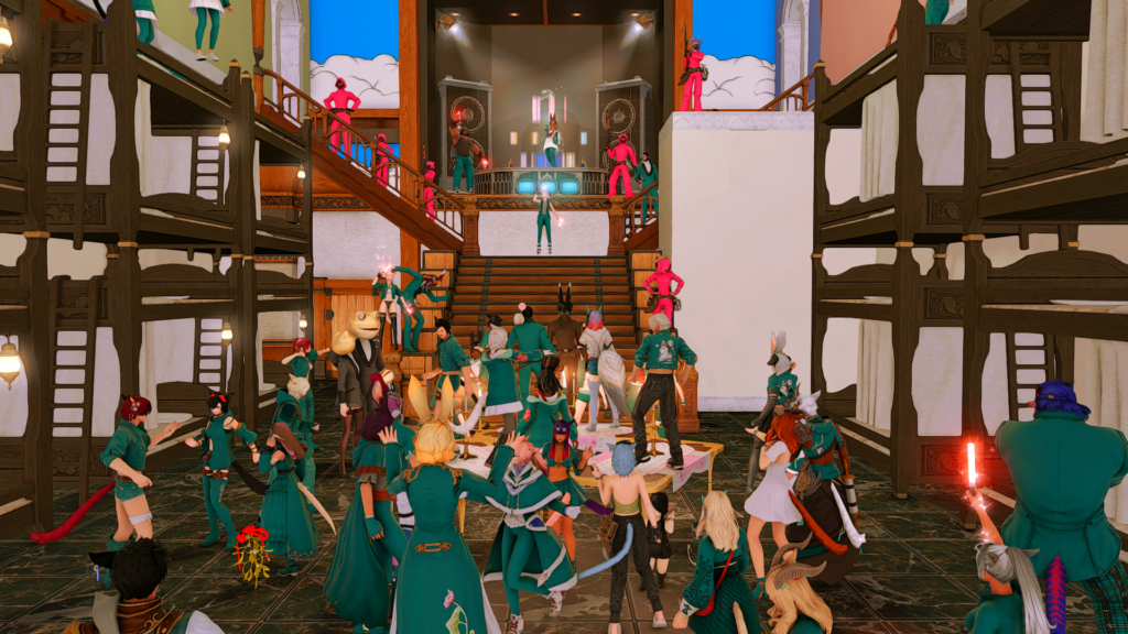 Final Fantasy XIV players hosted a Squid Game event, and the decoration ...