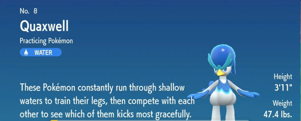 All Quaxly evolutions in Pokémon Scarlet and Violet | Quaxly's middle ...