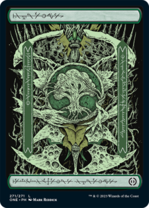 All MTG basic lands and variations in Phyrexia: All Will Be One - Dot Esports