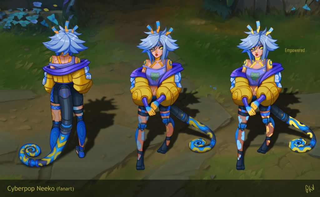 Fan-made Cyberpunk Neeko skin will have you wishing this League skin ...
