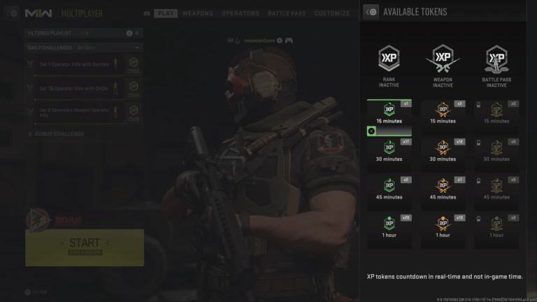 How to get and see active XP tokens in Modern Warfare 2 | How to check ...