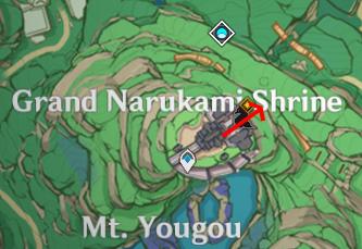 How to go to the cave below the Grand Narukami Shrine in Genshin Impact ...